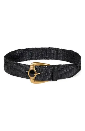 Etro Raffia Belt - Black