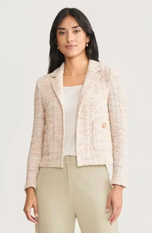 Misook Melange Tweed Knit Heritage Jacket
