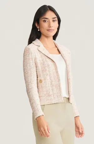 Misook Melange Tweed Knit Heritage Jacket