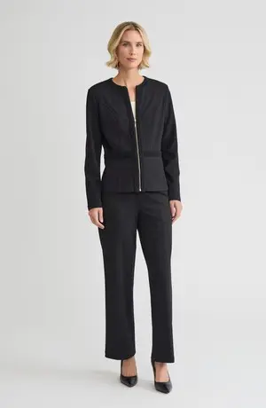 Misook Luxestretch Ponte Zip-up Jacket