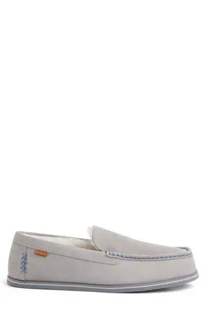 HARI MARI Sonoro Genuine Shearling Lined Slipper - Light Gray