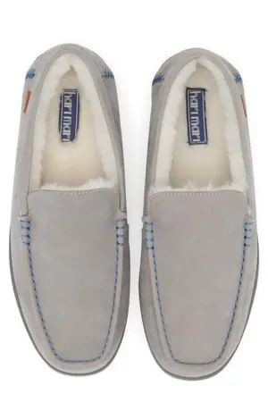 HARI MARI Sonoro Genuine Shearling Lined Slipper - Light Gray