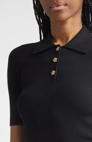 Dolce & Gabbana Rib Polo Sweater