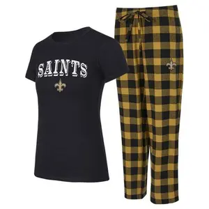 CONCEPTS SPORT Avondale T-shirt & Flannel Pants Pj Set - Black