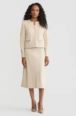 Misook Heritage Luxestretch Sport Jacket - Biscotti