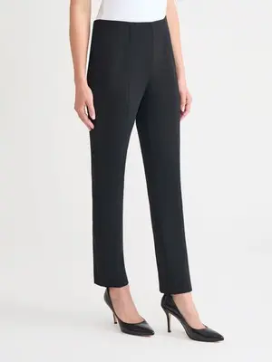 Misook Slim Leg Ponte Pant - Black