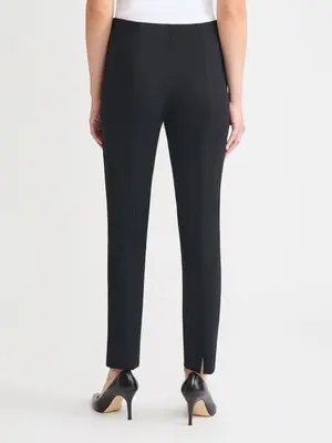 Misook Slim Leg Ponte Pant - Black