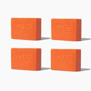 TONES BY COCOA Skin Lightening Kojic Soap + Irish Sea Moss Cleansing Bar - Orange