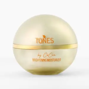 TONES BY COCOA Brightening Moisturizer With Arbutin + Antioxidants & Herbs 4oz - Gold With Orange Words