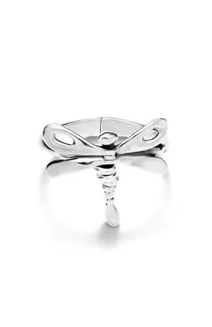 UNODE50 Dragonfly Sterling -plated Bangle Bracelet - Silver