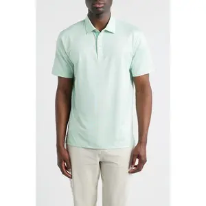 SWANNIES Springs Leaf Print Performance Golf Polo