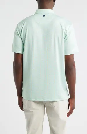 SWANNIES Springs Leaf Print Performance Golf Polo