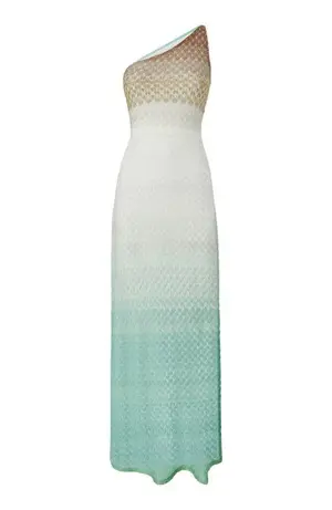 Missoni Lamé Viscose One-shoulder Dress
