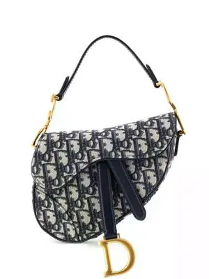 Dior Saddle Handbag Oblique Canvas Mini - Blue