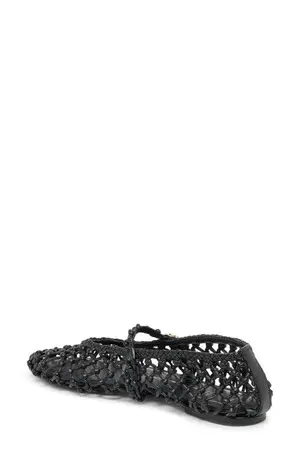 Dolce Vita Clair Woven Mary Jane Flat - Black Woven Leather