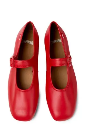 Camper Casi Myra Mary Jane Flat - Medium Red