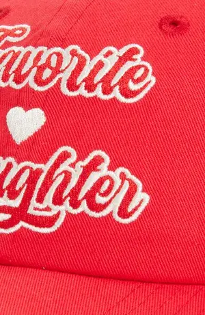 FAVORITE DAUGHTER Valentine Logo Cotton Twill Baseball Cap