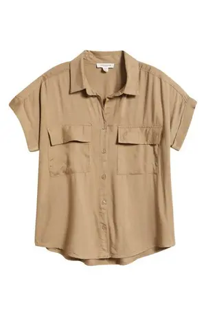 BEACHLUNCHLOUNGE Kia Short Sleeve Button-up Shirt - Dijon