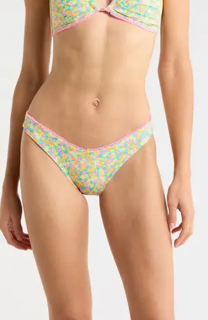KULANI KINIS Organza Trim Cheeky Bikini Bottom - Hula Honey