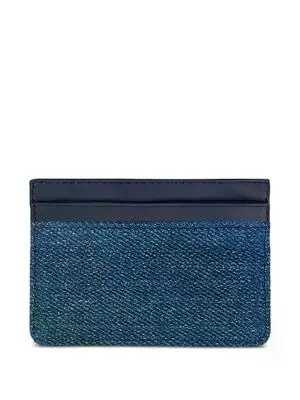 GANNI Heart-stud Denim Card Holder
