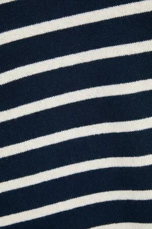 Veronica Beard Mahalia Striped Cashmere Vest - Navy