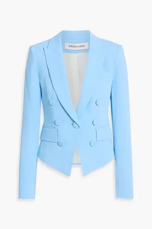 Veronica Beard Diego Dickey Double-breasted Crepe Blazer
