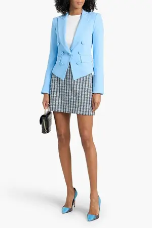 Veronica Beard Diego Dickey Double-breasted Crepe Blazer
