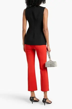 Veronica Beard Bray Stretch-knit Flare Pants - Red