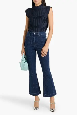 Veronica Beard Carson Cropped Flared Jeans