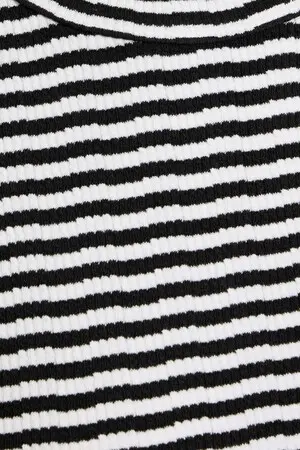 Veronica Beard The Draya Striped T-shirt - Black