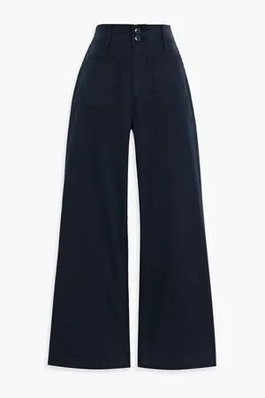Veronica Beard Grant Cropped Wide-leg High-rise Jeans