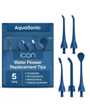 AQUASONIC Icon Water Flosser Replacement Standard - Navy
