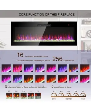 FLYNAMA 60 Inch Electric Fireplace