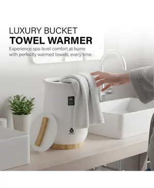 PURSONIC Luxury Towel Warmer With One-touch Digital Control Panel