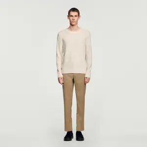 Sandro Seed Stitch Crew-neck Sweater - Ecru