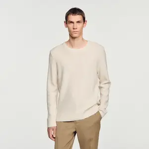 Sandro Seed Stitch Crew-neck Sweater - Ecru