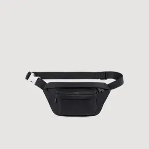 Sandro Technical Fabric Belt Bag - Black