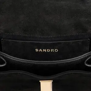 Sandro Mini Mambo Suede Bag - Black