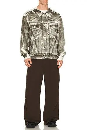 PLEASURES Trucker Heavyweight Long Sleeve Tee - Bone