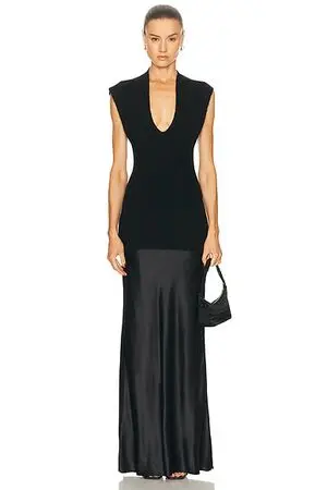Christopher Esber Moulded Scarf Monument Dress - Black