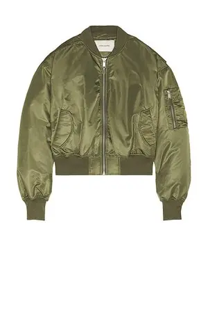 ENTIRE STUDIOS Cropped Bomber Jacket - Khaki