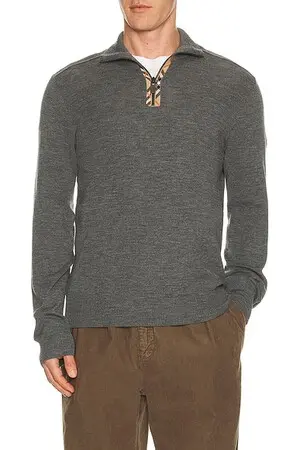 Burberry Cameron Quarter Zip Sweater - Grey
