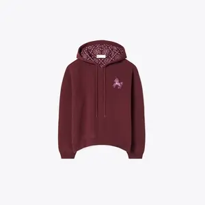Tory Burch Cropped Wool Hoodie