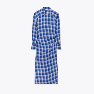 Tory Burch Plaid Viscose Shirtdress