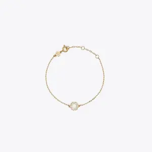 Tory Burch Forget Me Not Hex Bracelet - Tory Gold/mother Of Pearl