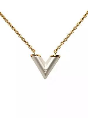 LOUIS VUITTON Essential V Necklace - White