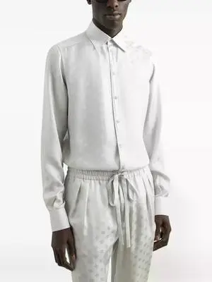 Dolce & Gabbana Martini Satin Monogram-jacquard Shirt