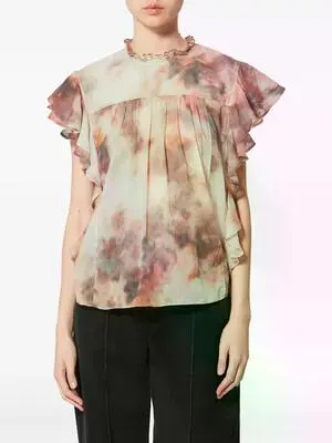 MARANT ETOILE Daliyane Ruffled Blouse - Neutrals