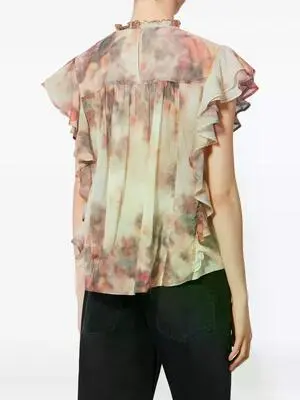 MARANT ETOILE Daliyane Ruffled Blouse - Neutrals