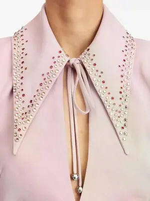 16Arlington Imre Embellished-collar Mini Dress - Pink
